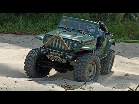 RC MN128 JEEP RUBICON 1/12 SCALE, CUSTOM BODY WITH BIG TIRE !!! - YouTube
