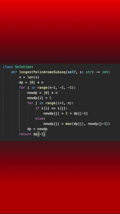 #LeetCode #516 #Longest #Palindromic #Subsequence #English - YouTube