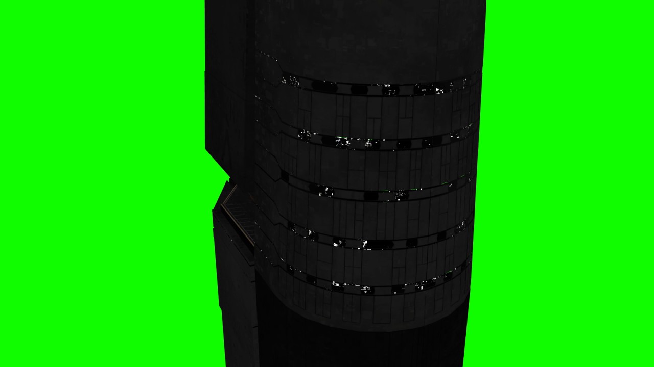 FREE HD Green Screen CIRCLING TOP OF A FUTURISTIC HIGH RISE - YouTube