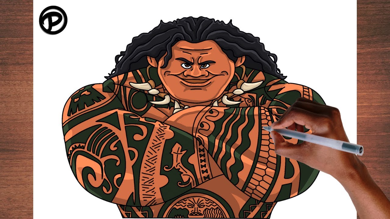 HOW TO DRAW MAUI FROM MOANA 2 - YouTube