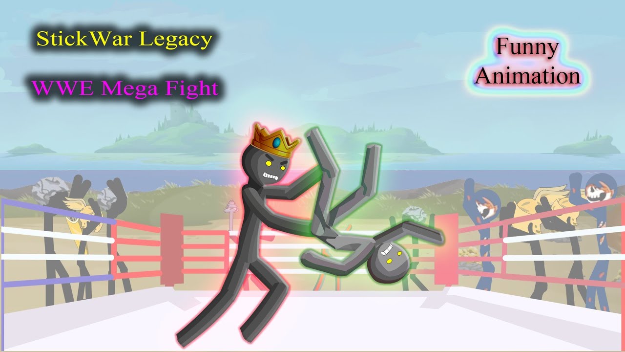 Wwe mega fight | Statue vs Statue | Stickman Animation | StickWar ...