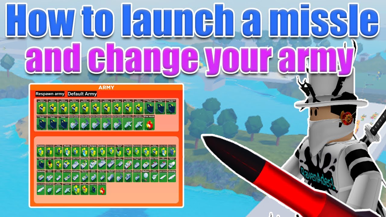 HOW TO LAUNCH A MISSILE AND CHANGE YOUR ARMY IN NOOB ARMY TYCOON ...