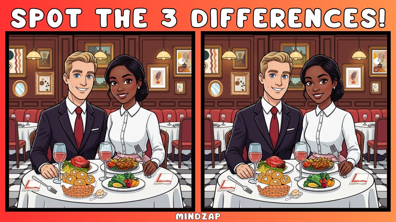 Train Your Brain: Spot the 3 Differences Restaurant Theme 🍰 | 5 Fun ...