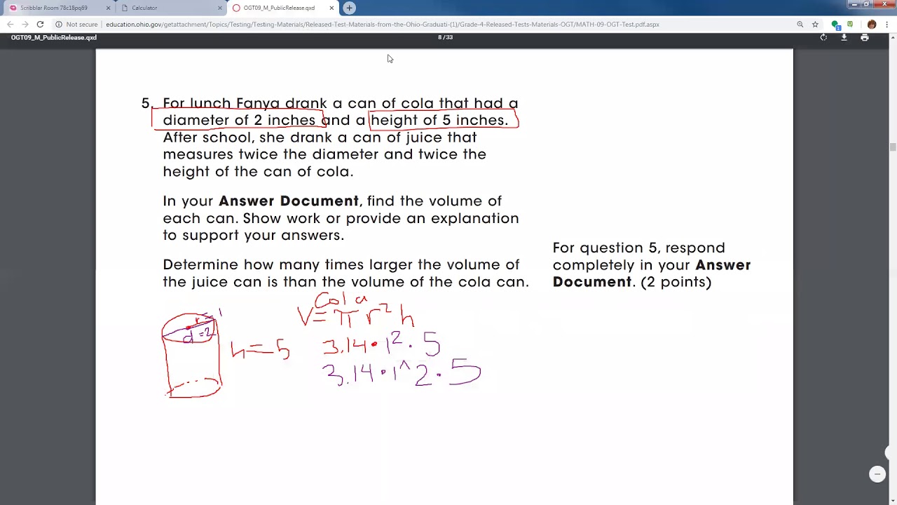 OGT Math Practice - YouTube