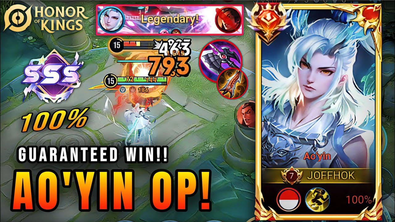 Ao'Yin 100% Carry! The Best Solo Rank-Up Hero | Honor of Kings - YouTube