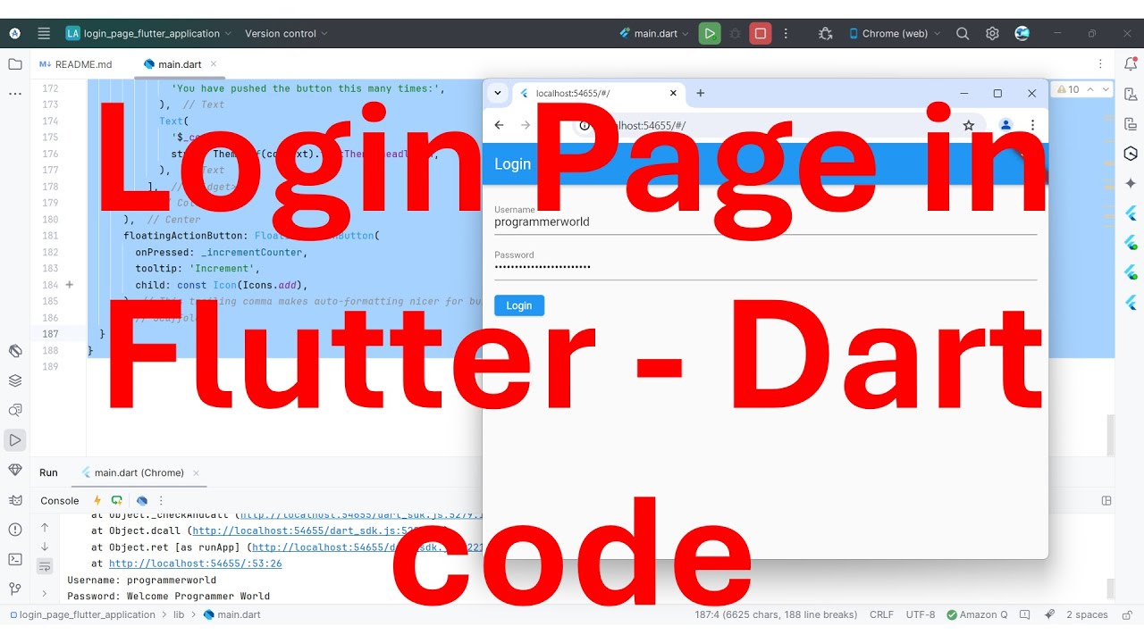 How To Add Login Page To Your Flutter Application Dart Code Youtube