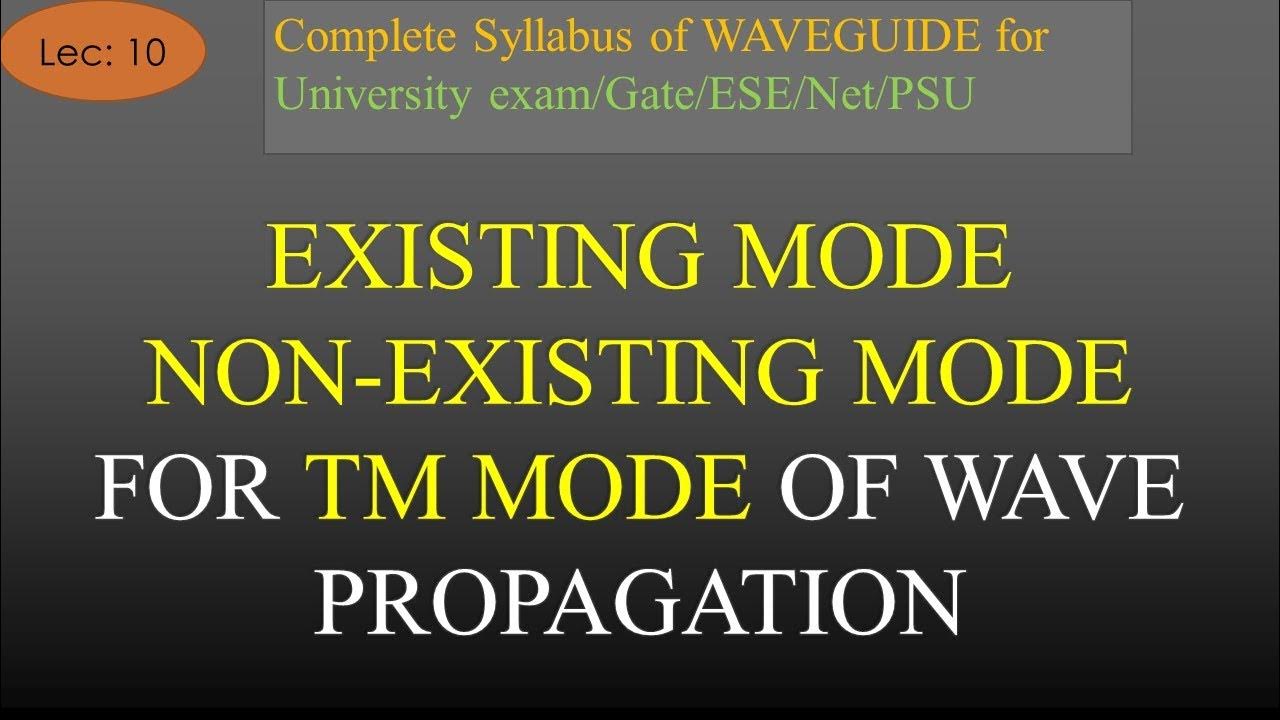 Existing and Non existing Mode in TM mode of Rectangular Waveguide | Waveguide | R K Classes ...