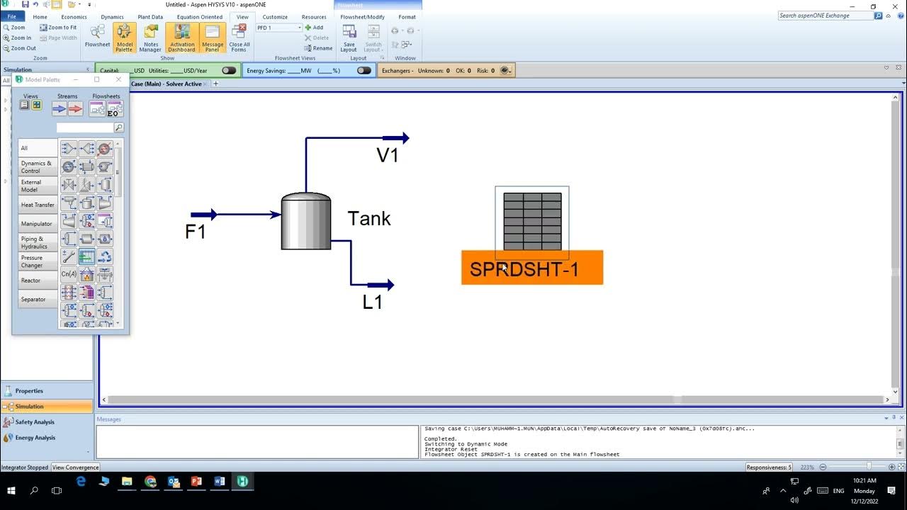 System identification using a dynamic simulation in Aspen HYSYS - YouTube