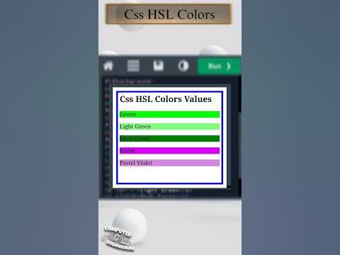 𝐂𝐬𝐬 𝐇𝐒𝐋 𝐂𝐨𝐥𝐨𝐫𝐬 | #css #hsl #colors #value #html #style #design #css3 #htmlcss ...