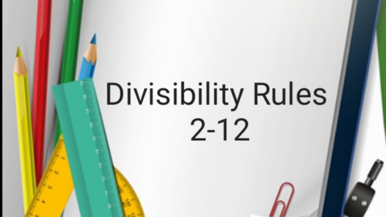 Divisibility rules 2 - 12 Examples | Factors and Multiples Part-7 - YouTube