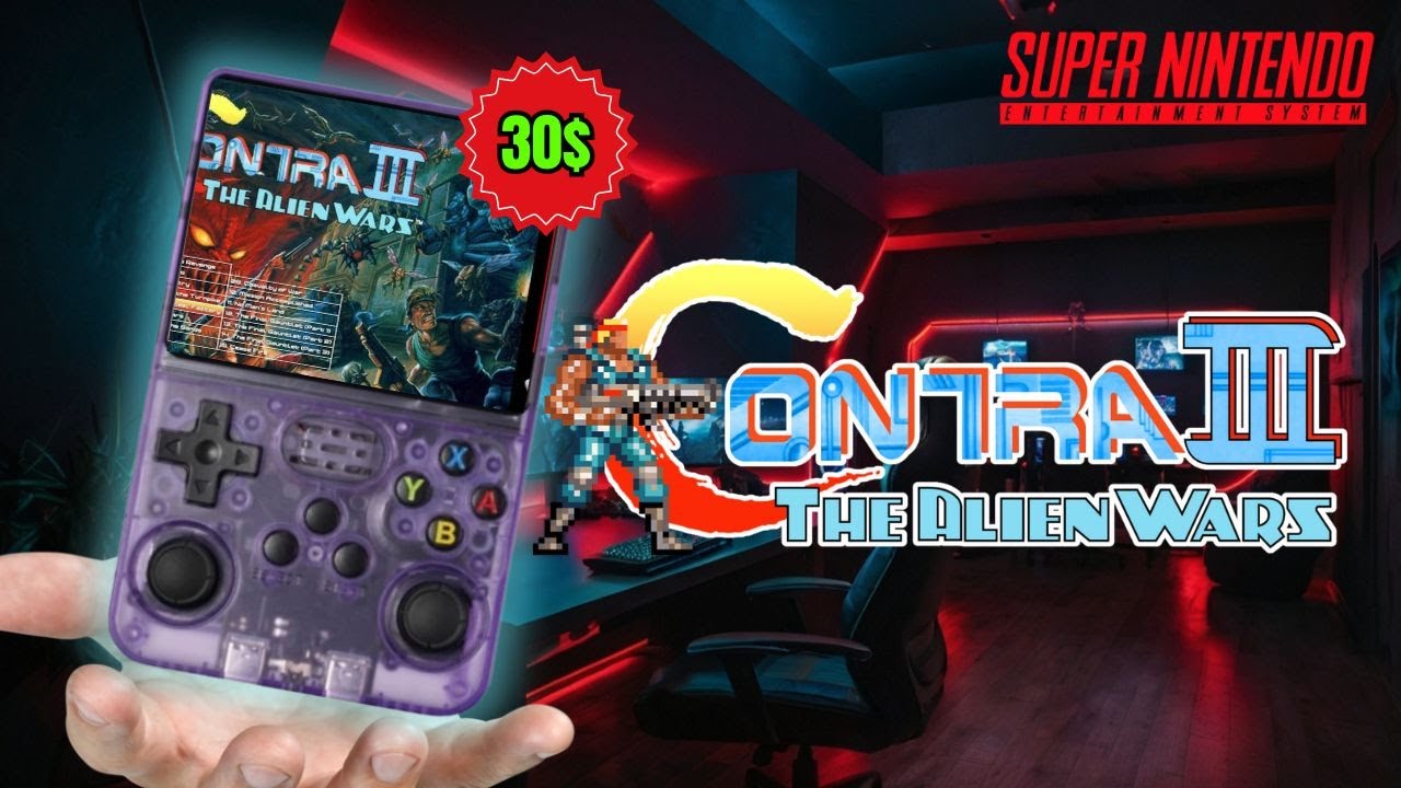 Contra III: The Alien Wars On This 30$ Gaming Console | R36S Gameplay ...