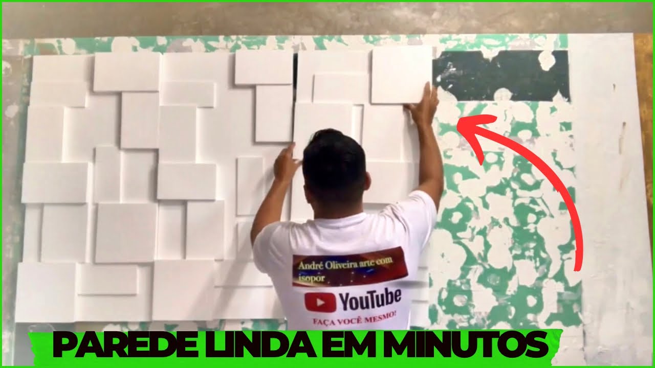 COMO FAZER PAREDE 3D DE ISOPOR/DRY faça vc mesmo - YouTube
