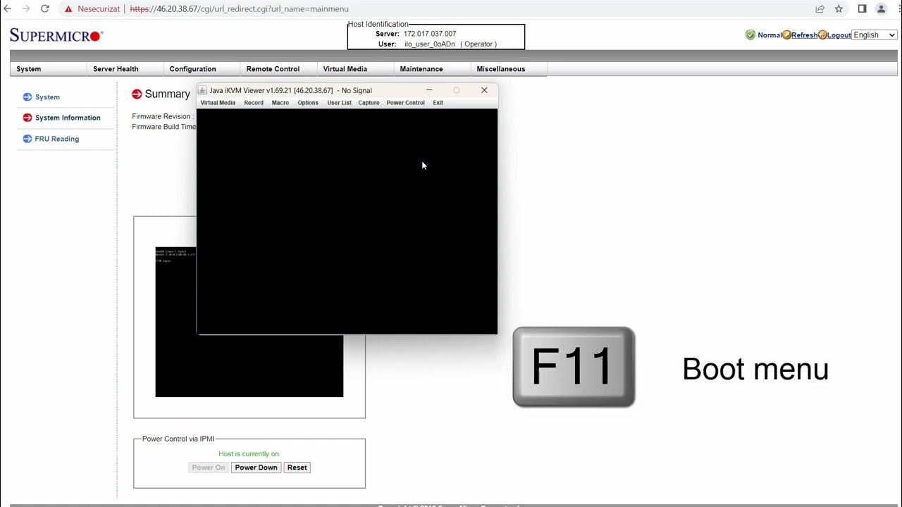 [Tutorial server dedicat] Boot imagine ISO SuperMicro - YouTube