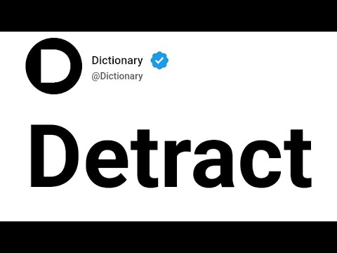 Detract Meaning In English - YouTube