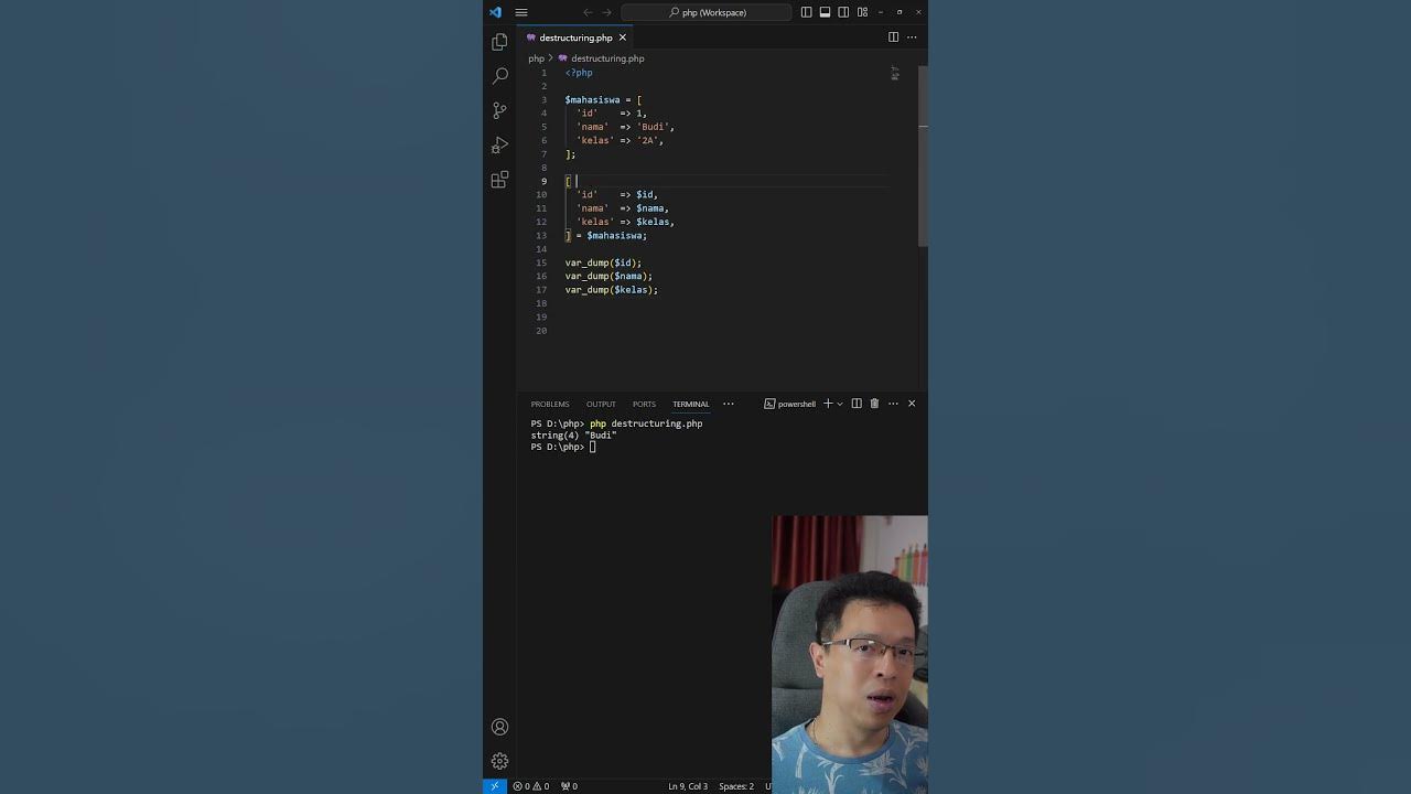 Destructuring Array Skysen Coding Pemograman Php Array Functions Youtube