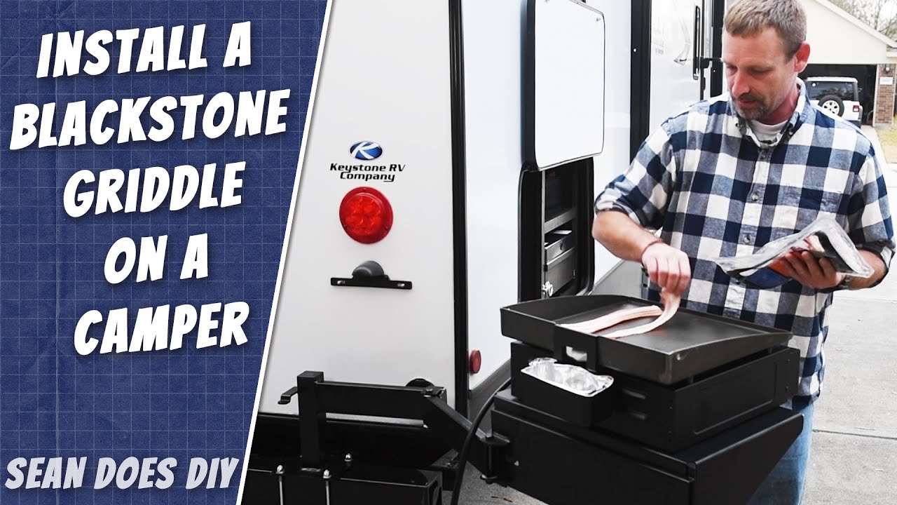 Install a 17" Blackstone Griddle on a Camper Bumper Swing Arm! - YouTube