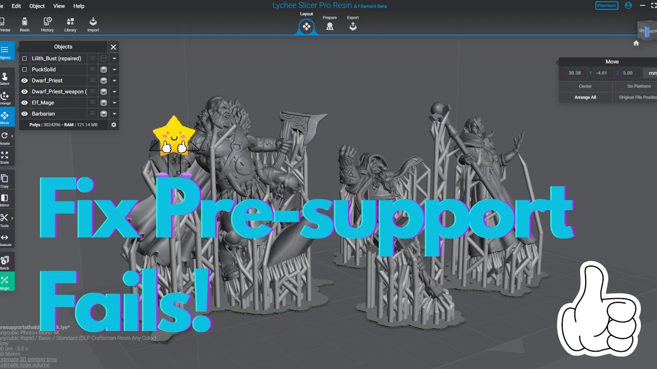 Fix Pre-supports and the reasons why they fail sometimes. - YouTube