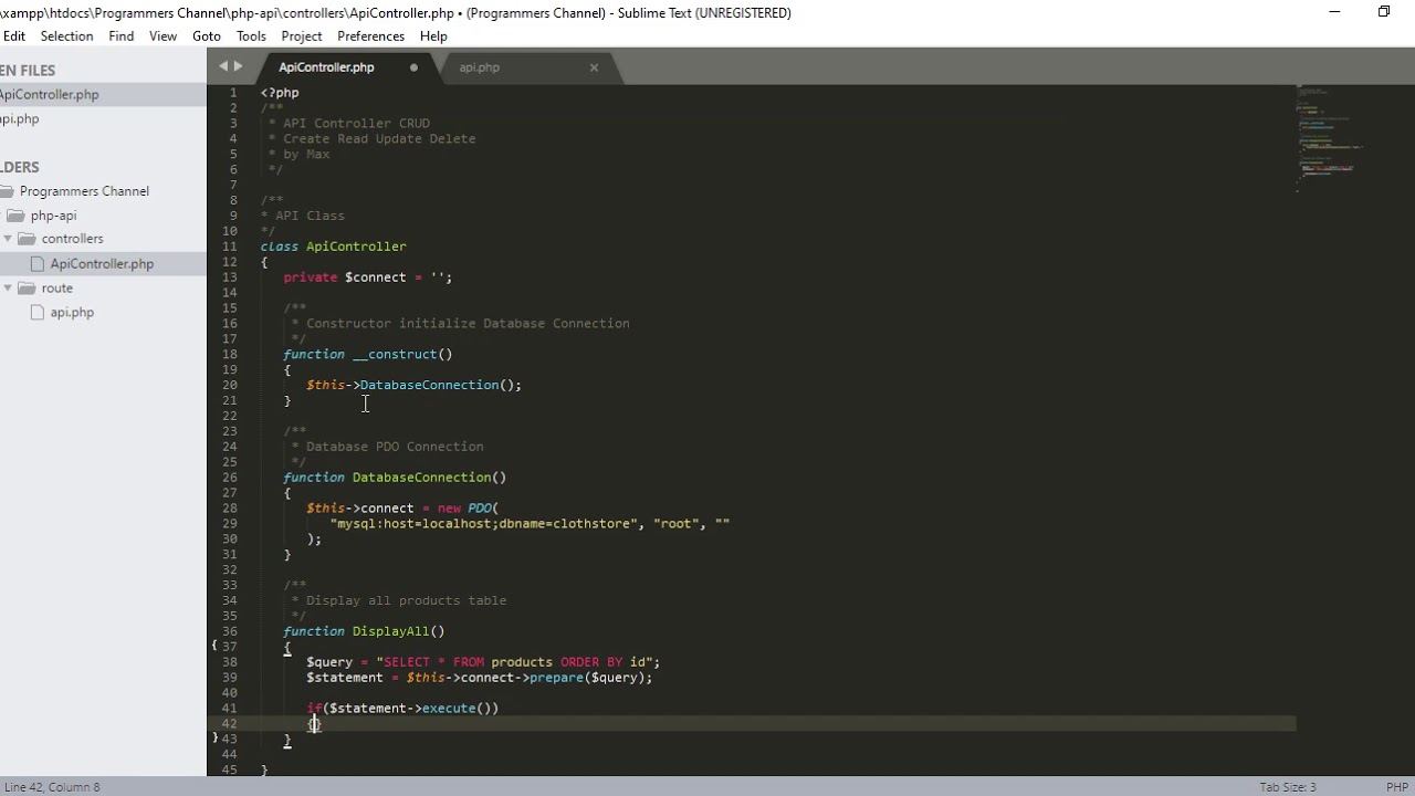 Php Api Part 1 Database Connection Youtube 9848
