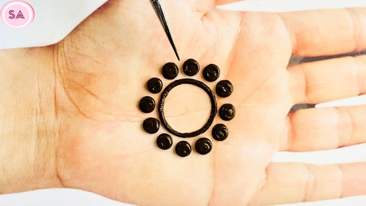 very easy simple front hand mehndi design |mehndi ka design|mehndi ...