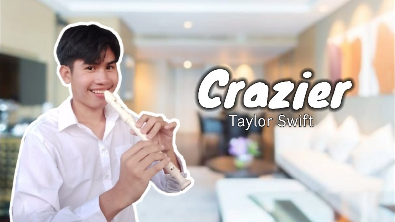 Taylor Swift - Crazier [Recorder Flute Cover] with letter notes 🎶 - YouTube