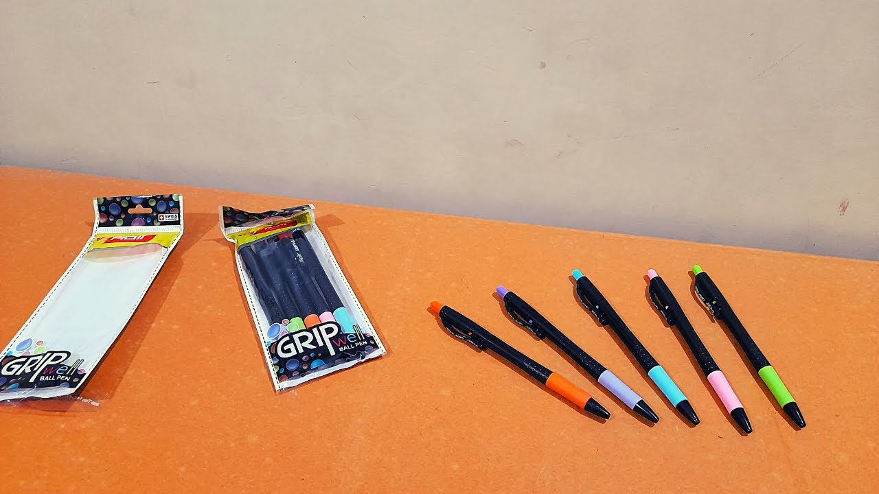 Unboxing and Review of Flair Grip Well Retractable Pen Blue for smart ...
