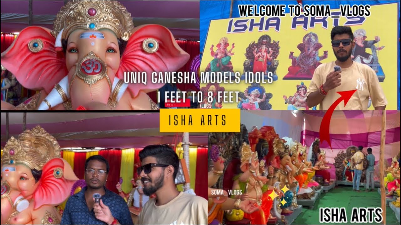 ISHA ARTS || 1feet to 8feet Ganesh idols || Bowenpally check post ...