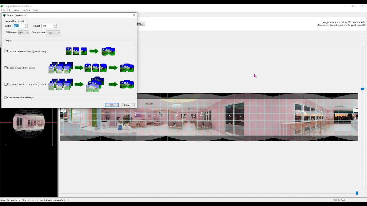 How to stitch 360 images using Hugin - YouTube