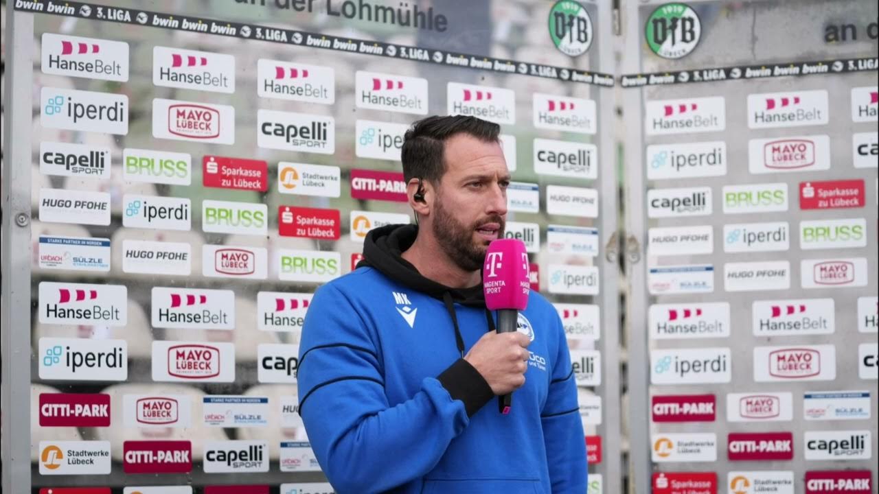 VfB Lübeck - Arminia Bielefeld 2:2 Ulrich Zwetz Interview Michél Kniat - YouTube