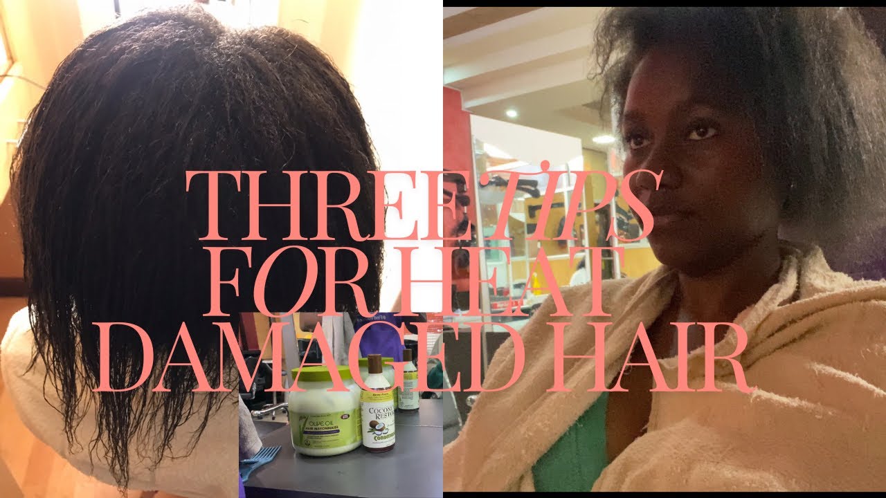 How to restore heat damaged natural hair without cutting it/I did my ...