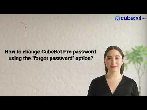 How to change CubeBot Pro password using the "forgot password" option? | Tutorial #11 - YouTube