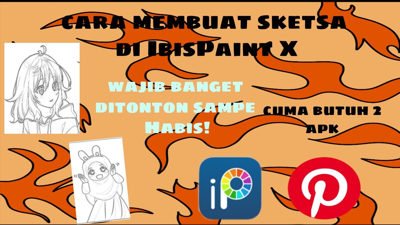 cara membuat sketsa di ibisPaint X - YouTube