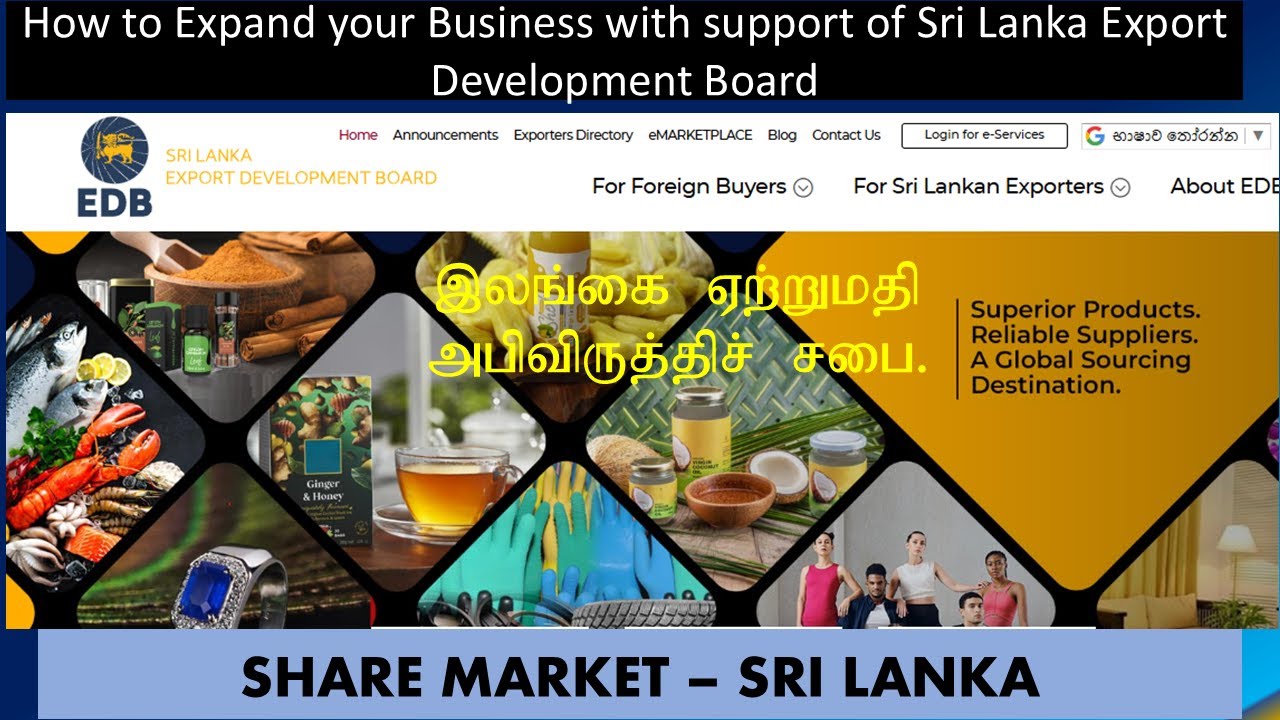 How to Expand your Business with support of Sri lanka Export ...