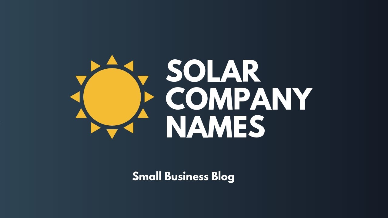 Creative Solar Company Names YouTube creative-solar-company-names-youtube