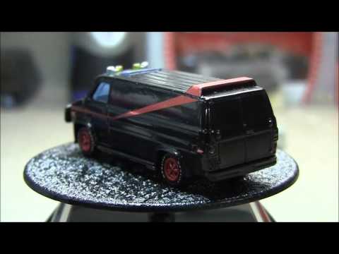 Hot Wheels Custom A-Team Van & Basic Version : Close Look at Both! 1/64 ...