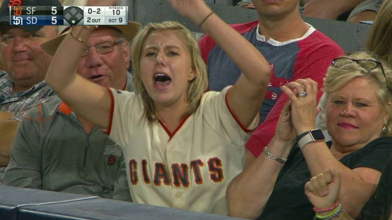 SF@SD: Enthusiastic Giants fan shows her passion - YouTube