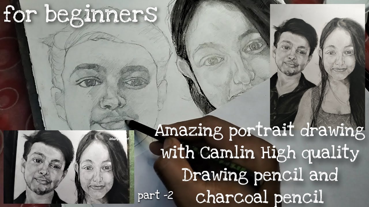 how to draw portraits for beginners, charcoal portrait drawing, pencil ...
