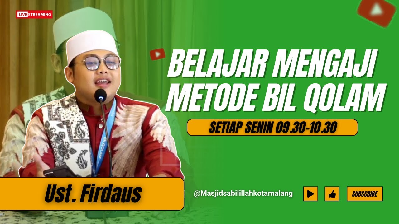 [ LIVE ] MENGAJI DENGAN METODE BIL QOLAM BERSAMA TPQ SABILILLAH - SENIN ...