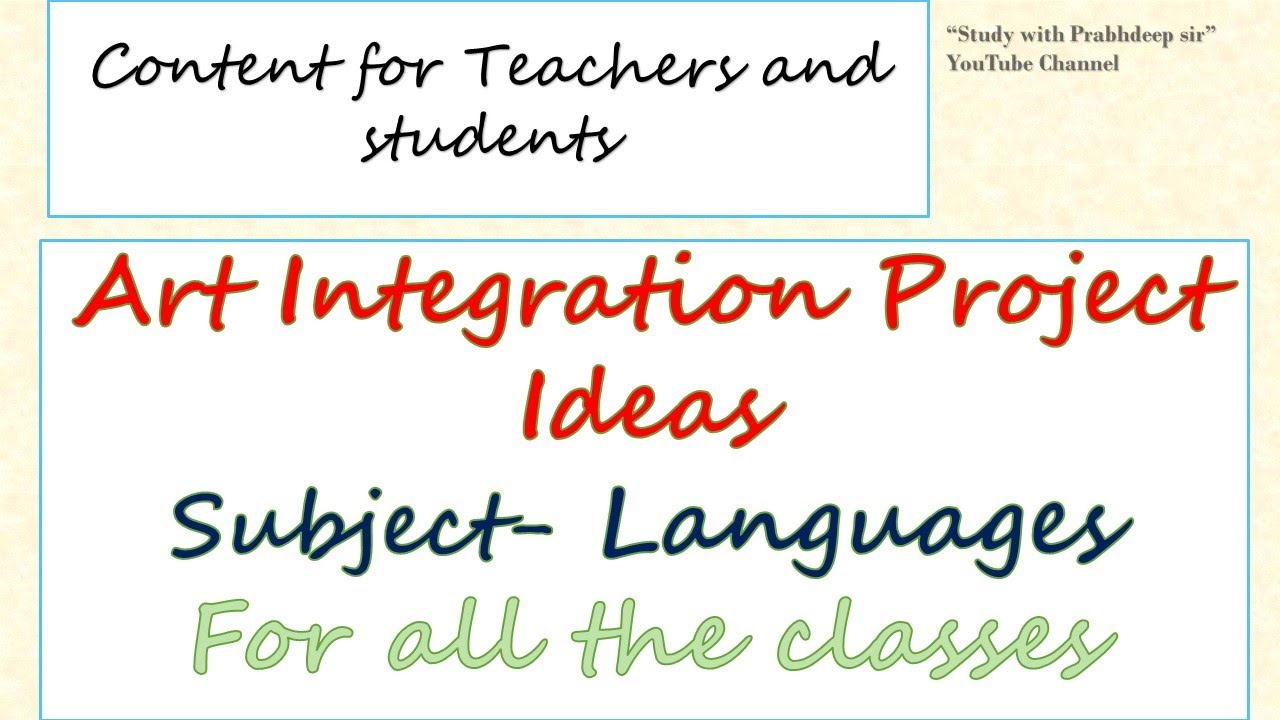 Art integration Ideas for all languages - YouTube