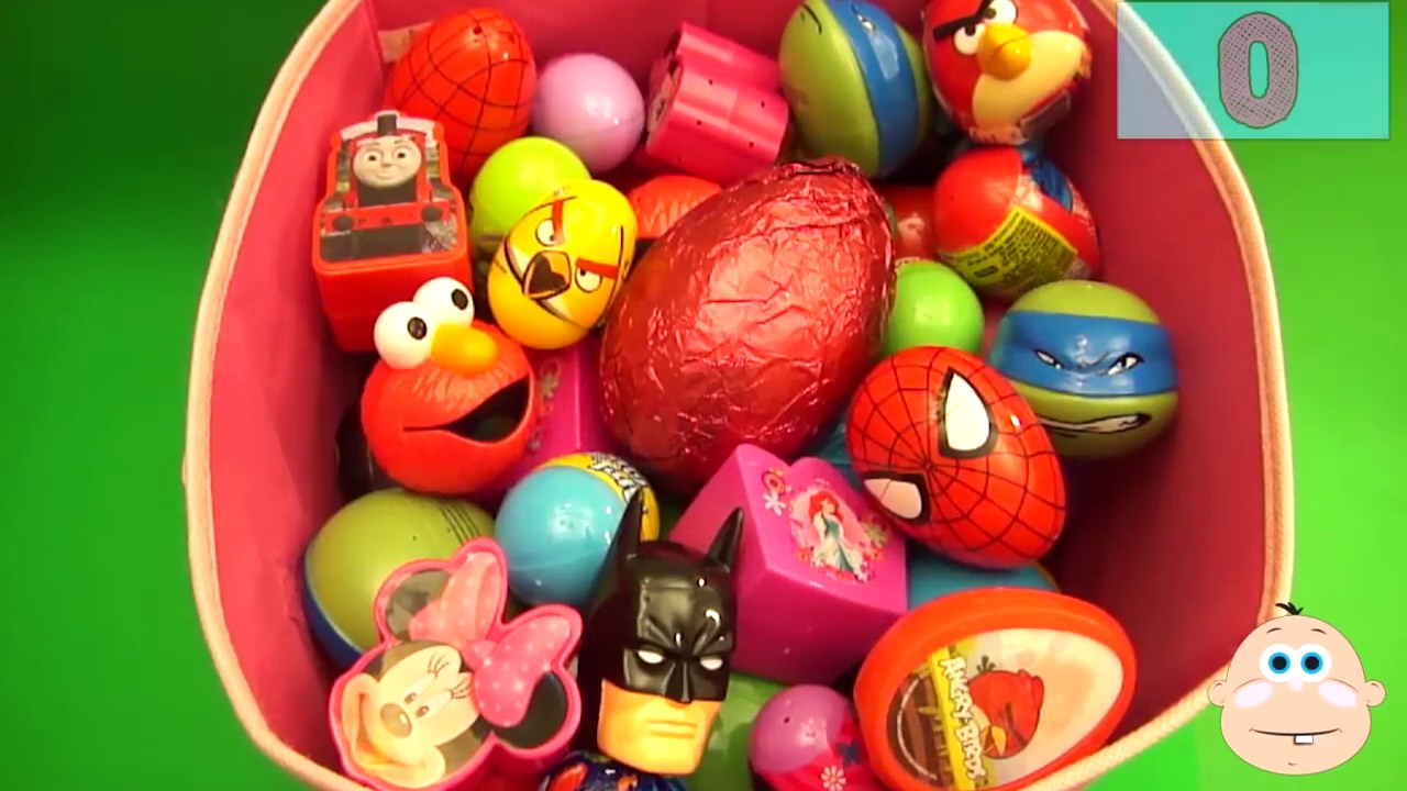 NEW Huge 101 Surprise Egg Opening Kinder Surprise Elmo Disney Pixar ...
