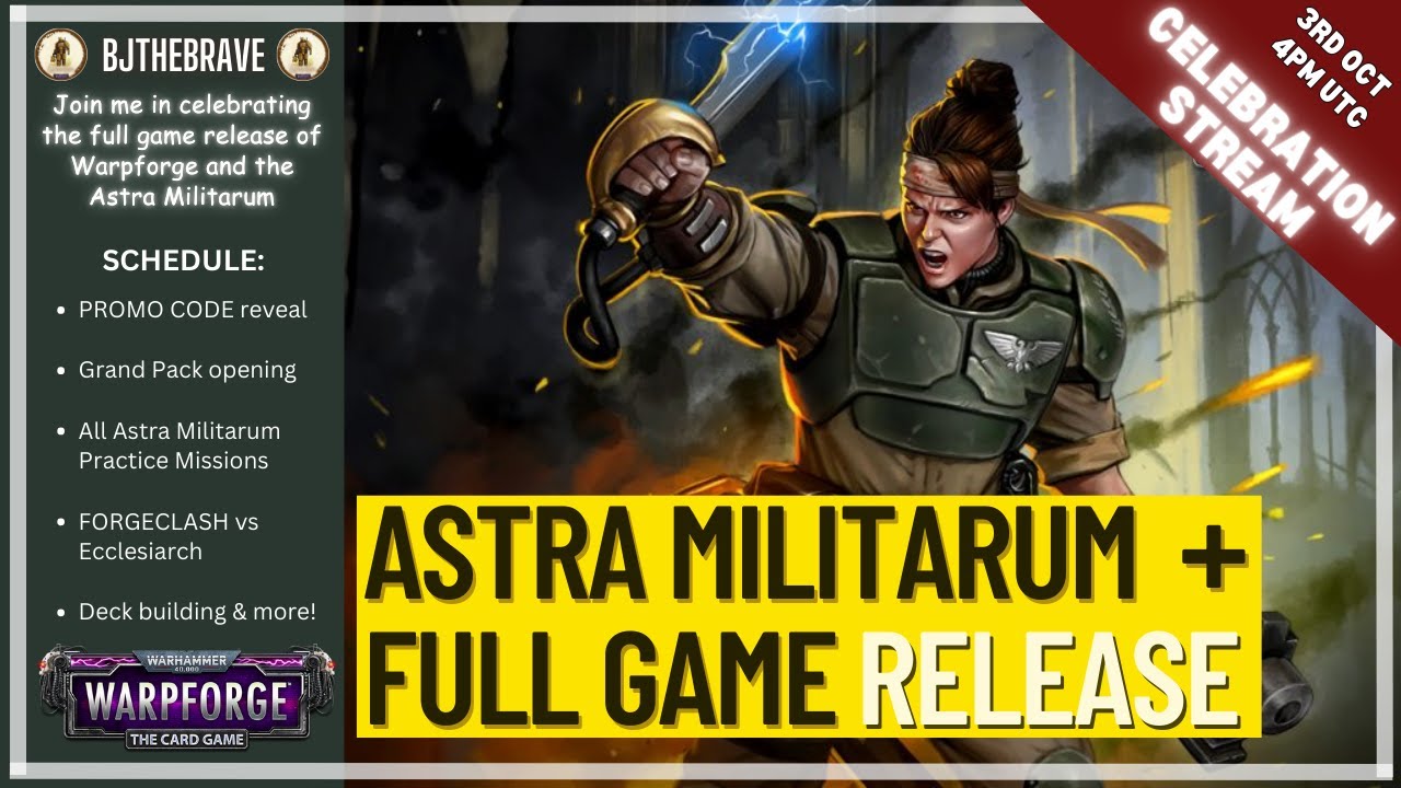 Astra Militarum & Warpforge Full Game Release 7 HOUR MEGA STREAM (PROMO ...
