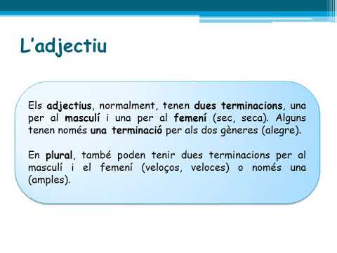 Gramàtica Unitat 2 l'adjectius i graus - YouTube