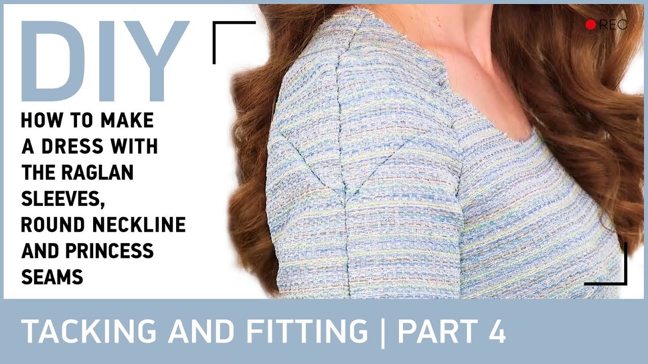 DIY: How to make a dress with the raglan sleeves, round neckline and ...