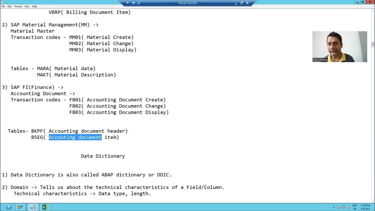 20 - Basics of SAP and ABAP - Header and Item Tables Part2 - YouTube
