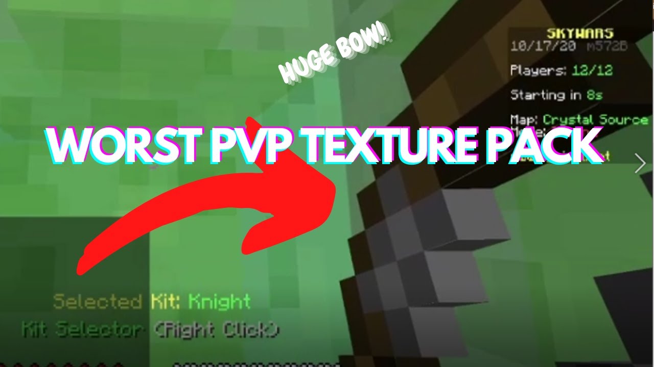 Using The WORST Texture Pack for Minecraft PVP! - YouTube