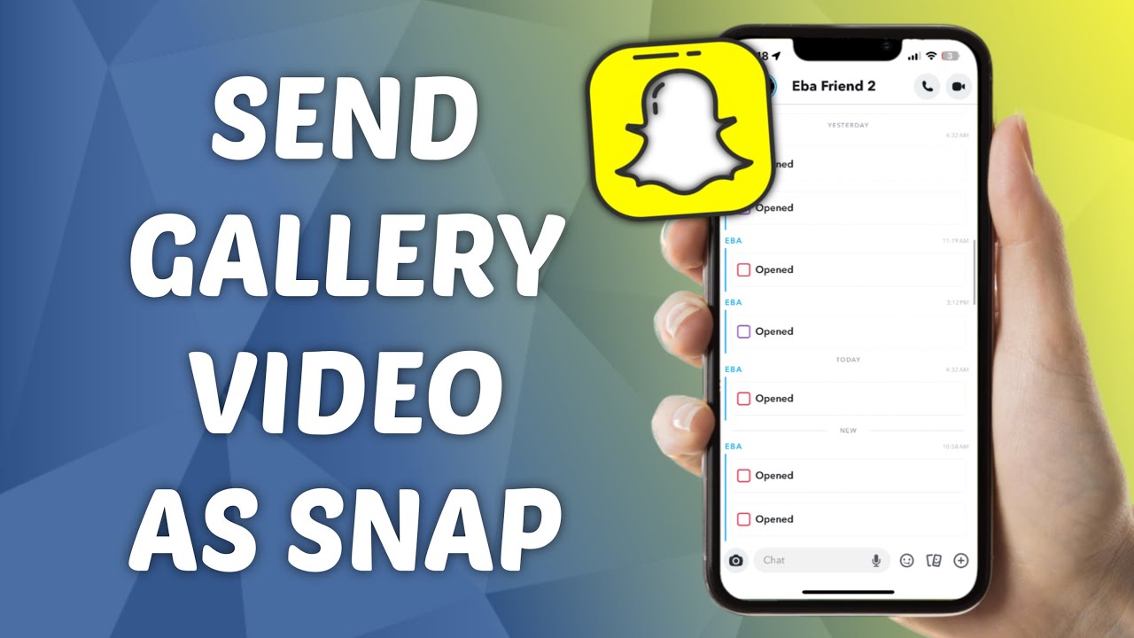 How to Send Video from Gallery as Snap on Snapchat - YouTube