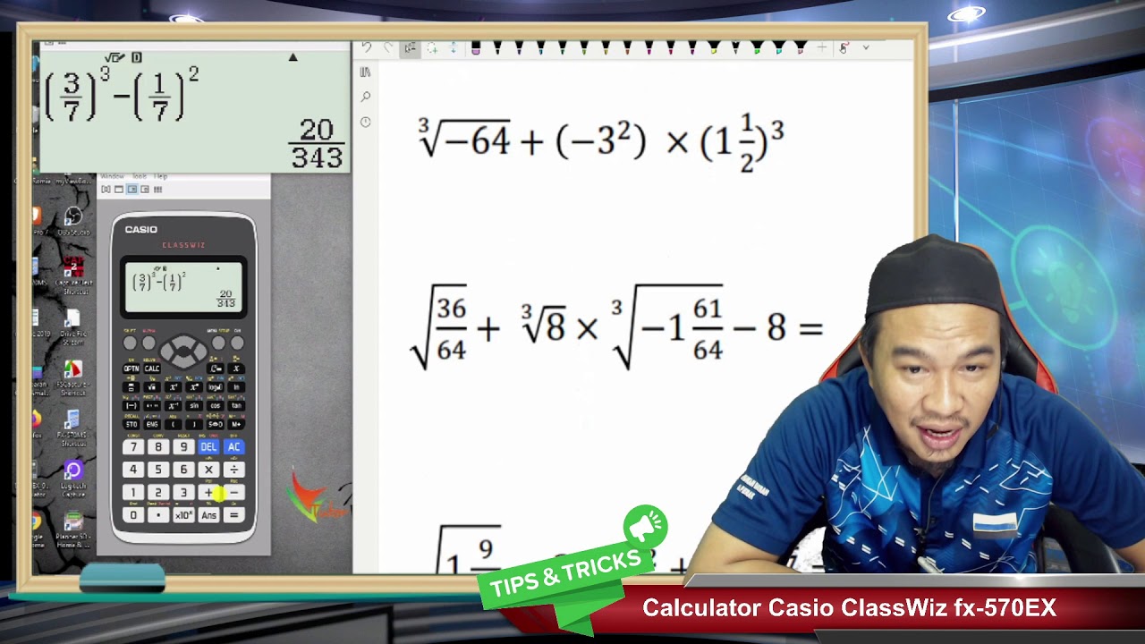 Classwiz 570EX : Ting1-08 : Kuasa 3 dan Punca Kuasa 3 - YouTube