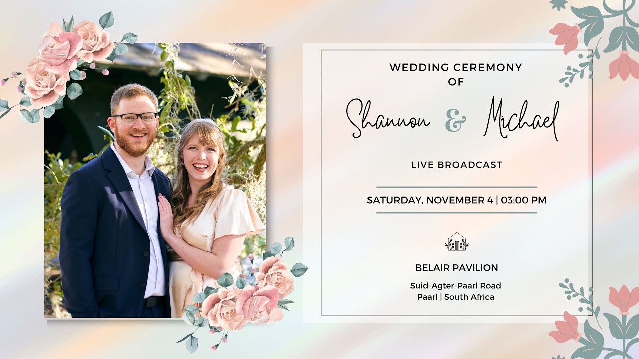 LIVE - WEDDING CEREMONY OF SHANNON BOLEY & MICHAEL REINDERS - SAT, 4 ...