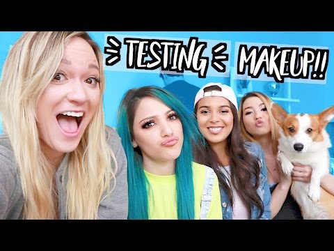 TESTING MAKEUP!! COLLAB W/ NIKI, MIA + NATALIE!!