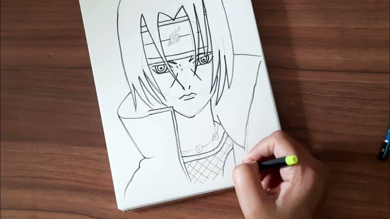 "Let's Draw Itachi Uchiha from Naruto step by step || Anime drawing ...