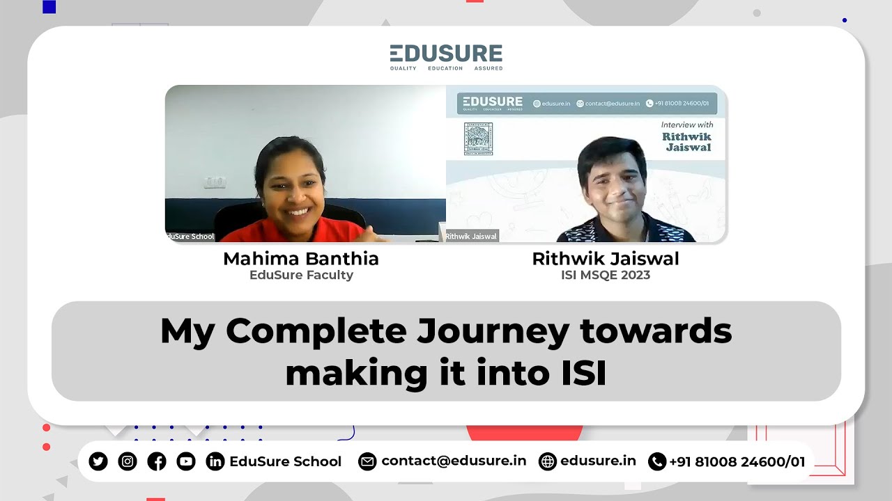 Studied for 3 hours for 6 months before ISI| Cracked IIT JAM which ...